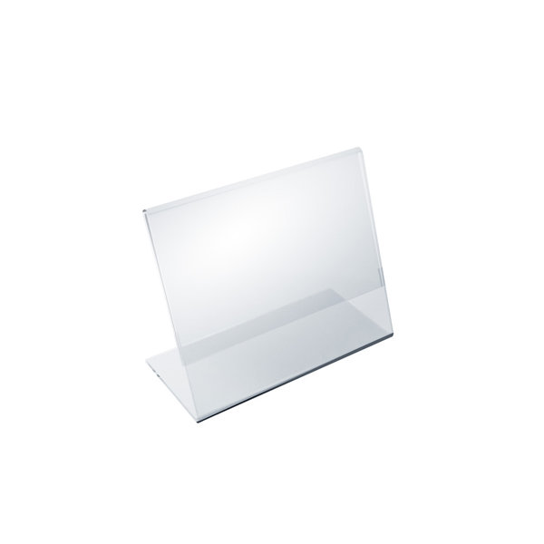 Azar Displays Angled L-Shaped Sign Holder Frame with Slant Back Design ...