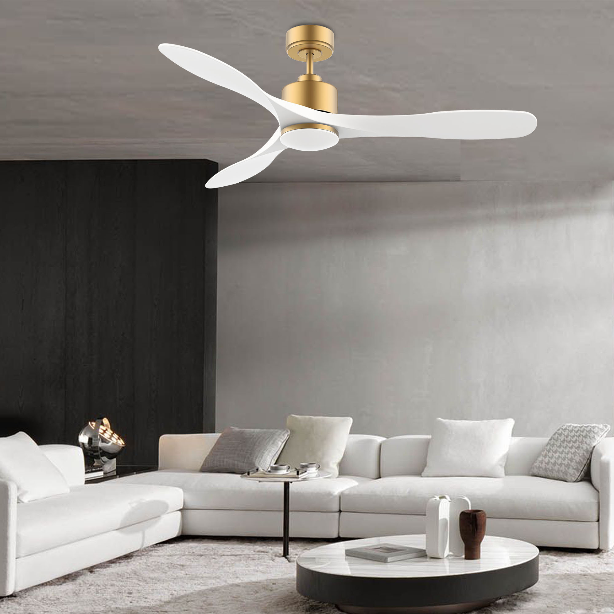 Wrought Studio™ 52" 3-Blade Modern Wood Ceiling Fan with Light and ...