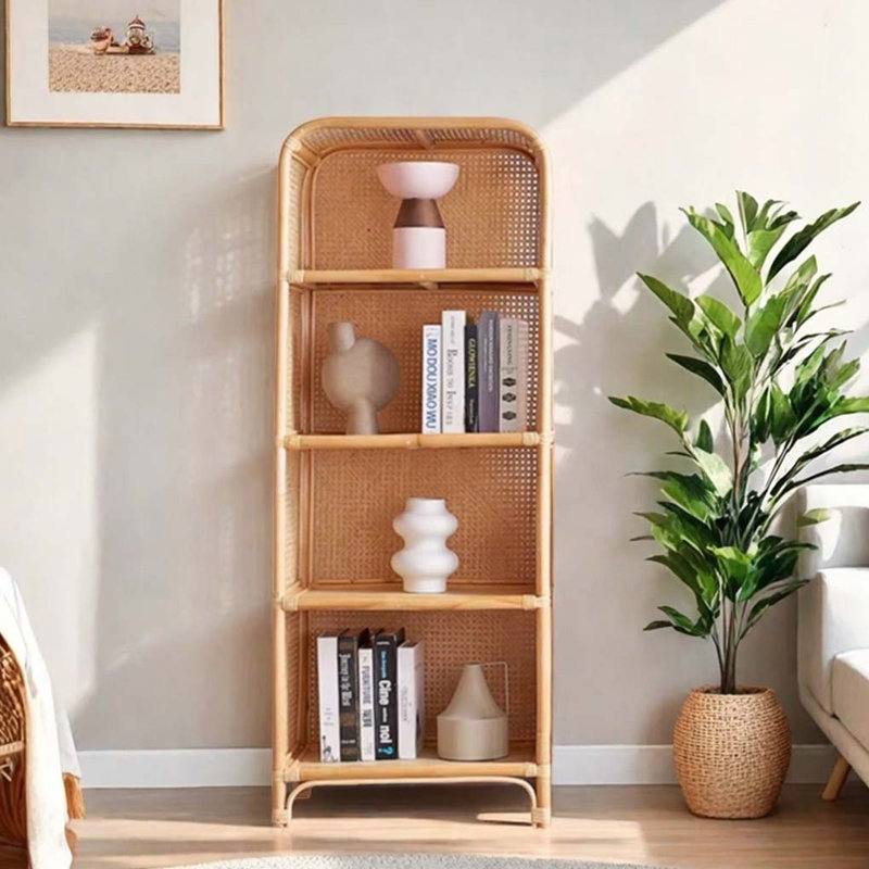 Hokku Designs Handmade Rattan Craft Shelf Bookcase | Wayfair