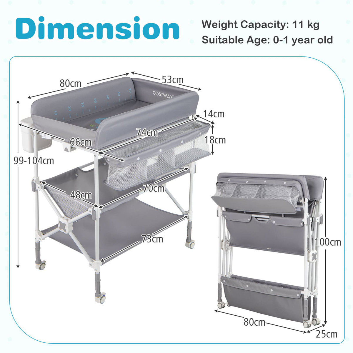 Zoomie Kids Portable Changing Table | Wayfair.co.uk