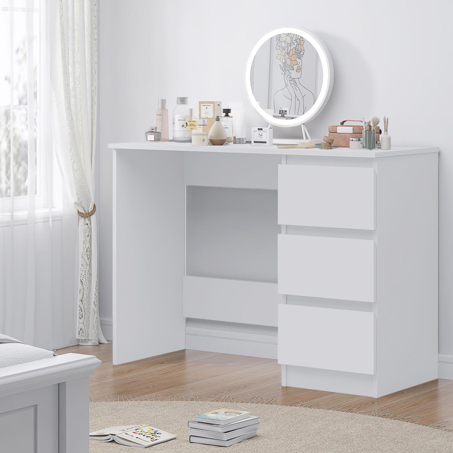 Mack + Milo Oleary 3 Drawer Dressing Table Study Desk - Modern No ...