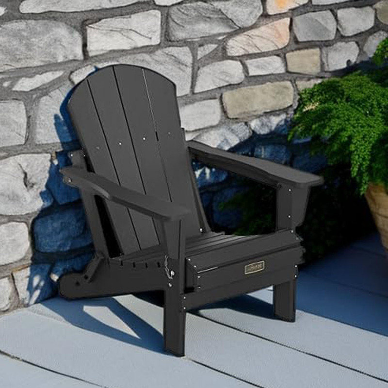 ZILNOX Polystyrene Folding Chairs, Lawn Chair Outdoor for Patio Garden ...