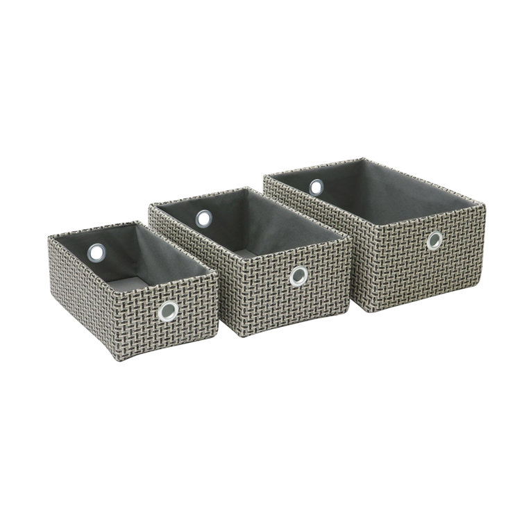 JVL Fabric 3 Piece Basket Set | Wayfair.co.uk