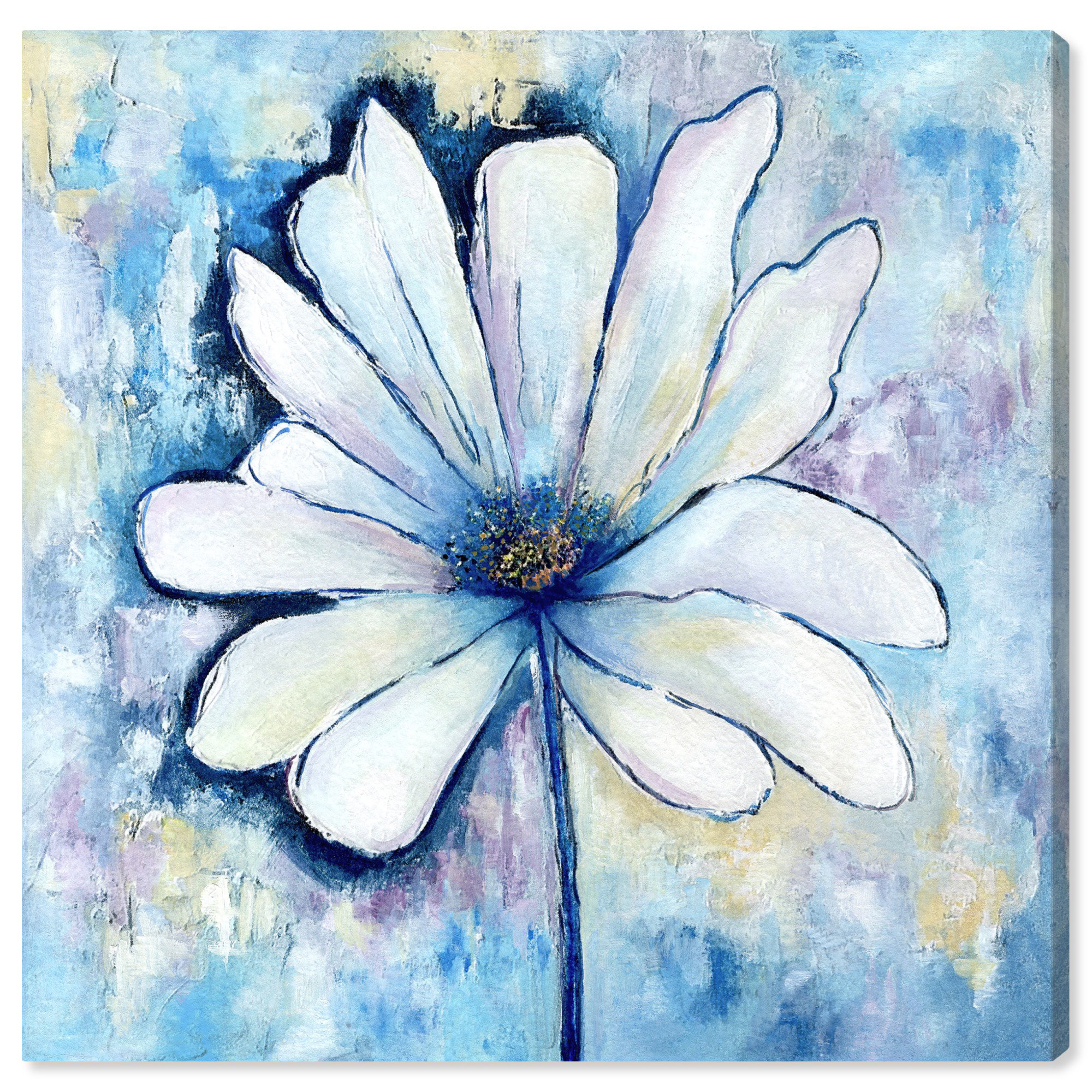 Art Remedy Blue Miracle Canvas Light Colors Flower Art Prints by Art ...