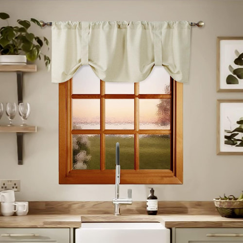 Ivory & Cream Valances & Kitchen Curtains You'll Love | Wayfair