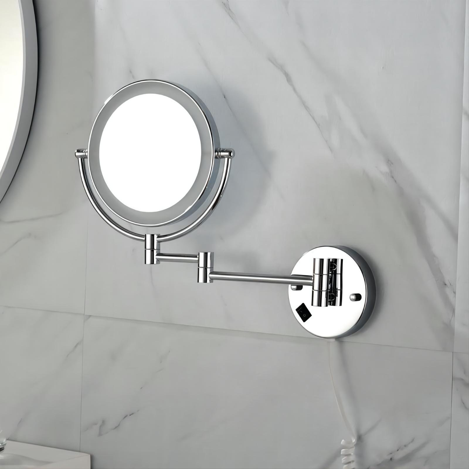 Symple Stuff 8 Inch LED Wall Mount Two-Sided Magnifying Makeup Vanity ...