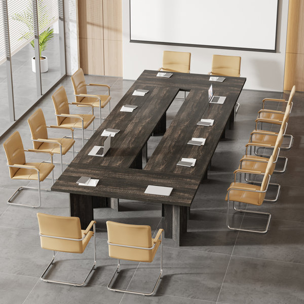 Millwood Pines Rectangular Conference Table, Modular Meeting Table ...