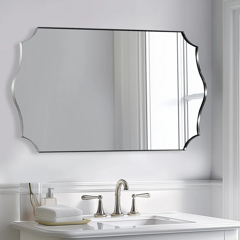 Winston Porter Traditional Scalloped Rectangle Irregular Wall Mirrors ...