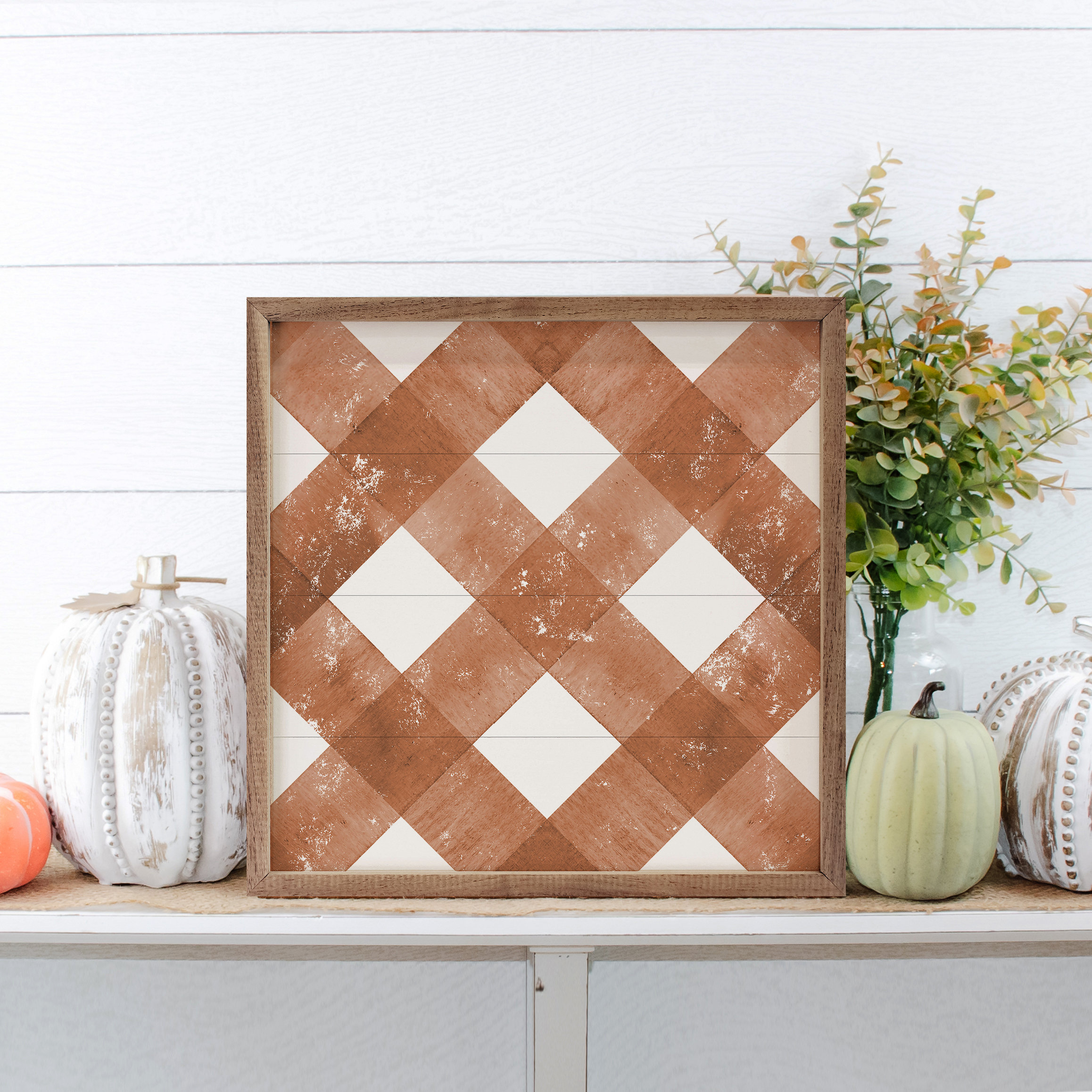 Gracie Oaks Fall Plaid Diagonal Orange - Wayfair Canada