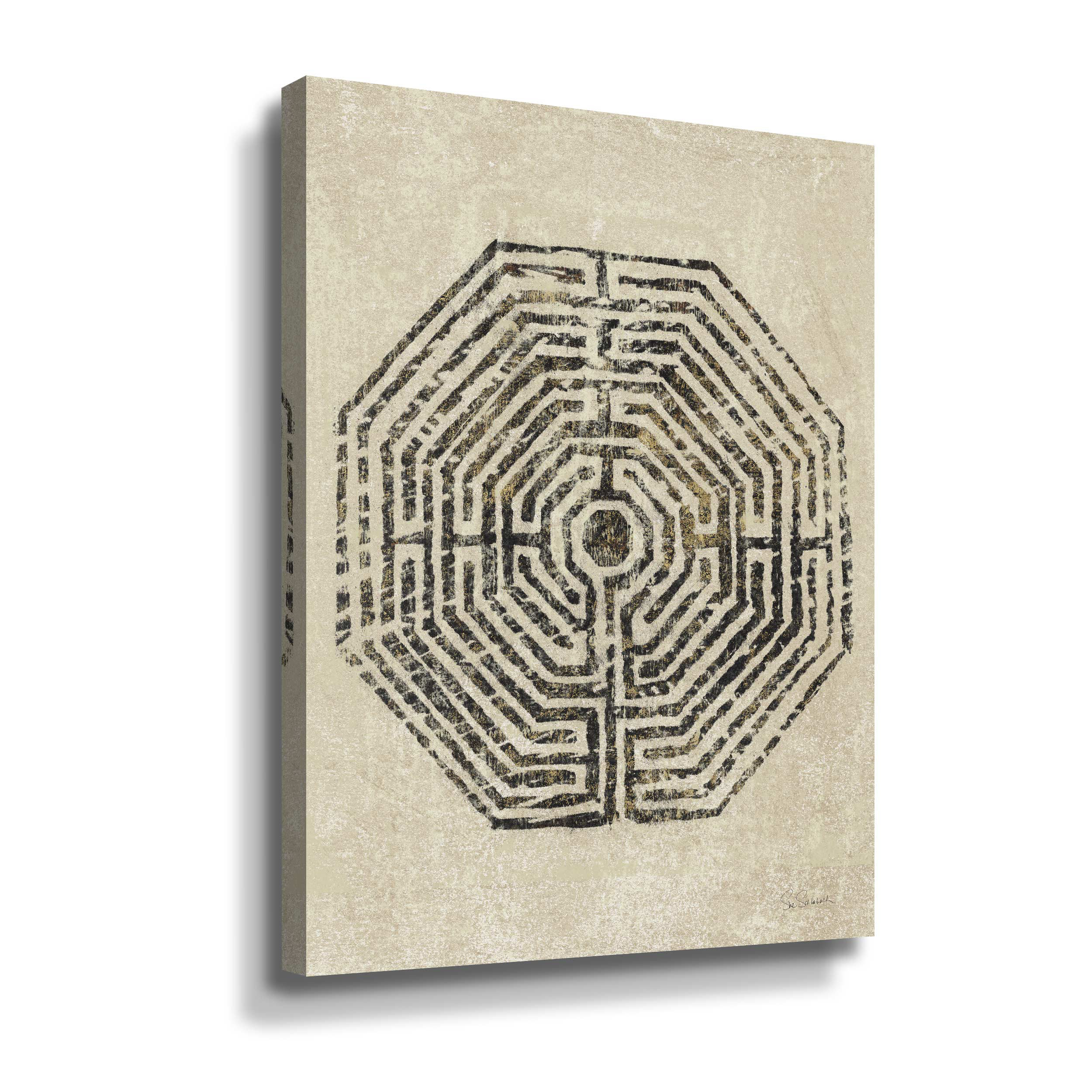Dakota Fields Labyrinth Vertical - Graphic Art on Canvas | Wayfair
