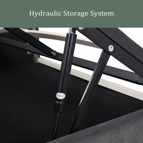 Latitude Run® Upholstered Bed Frame With Lift Up Storage, Soft Velvet ...