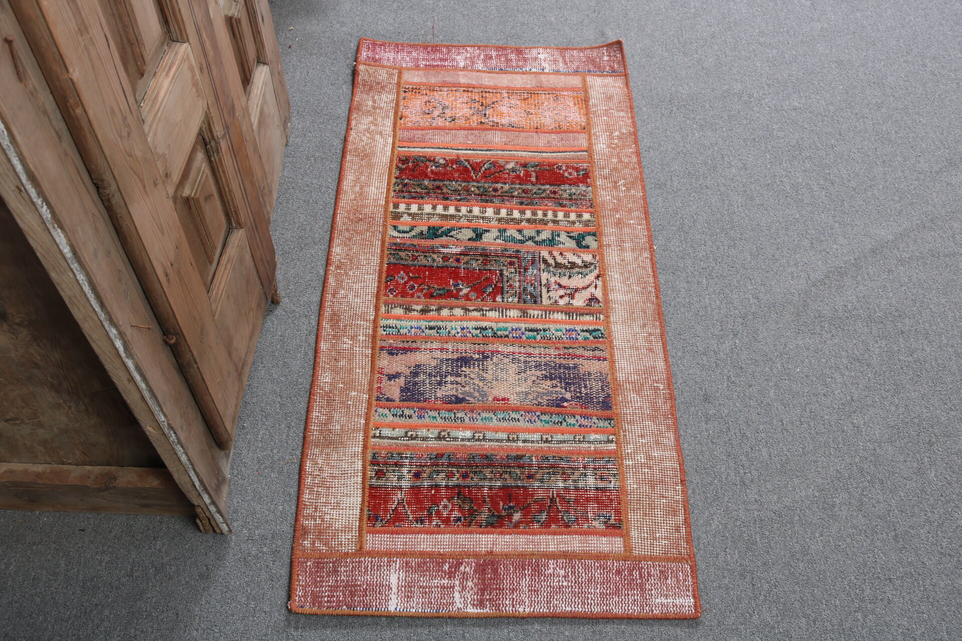 Bungalow Rose Colorful Vintage Turkish Mat Rug with Traditional ...