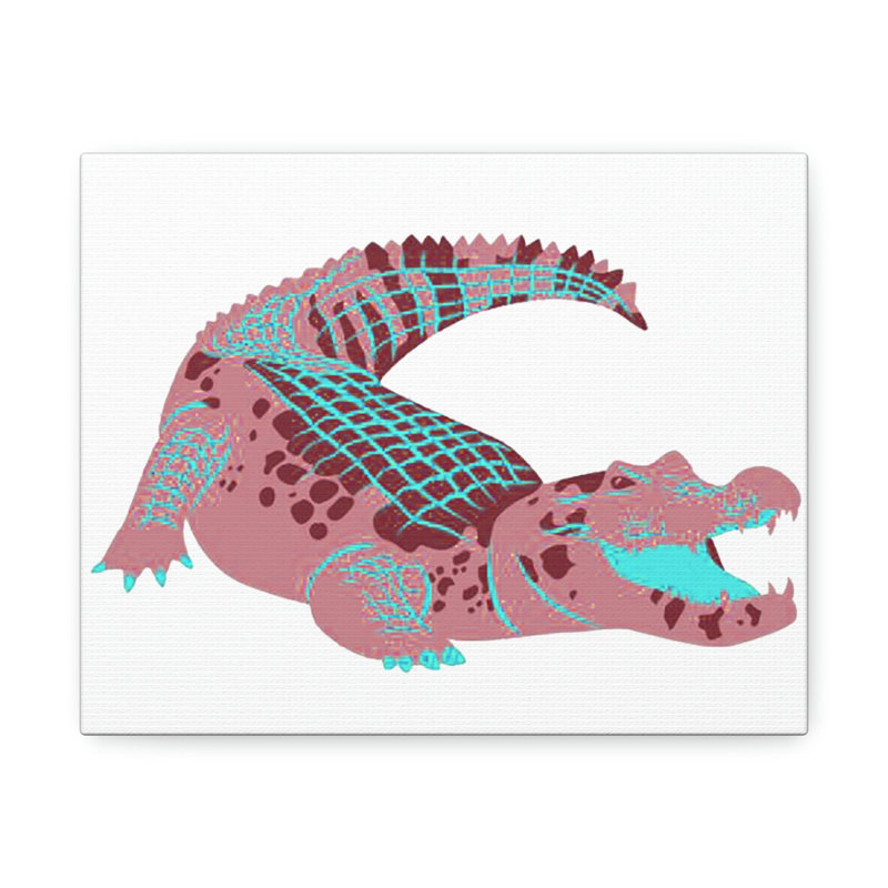 Bayou Breeze Red Alligator - Wrapped Canvas Illustration | Wayfair