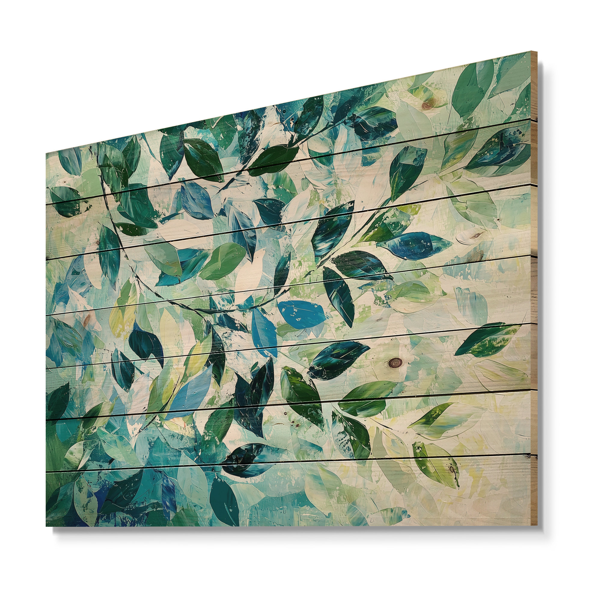 Ophelia & Co. Summer Green Branches In The Wind II - Leaves Wood Wall ...