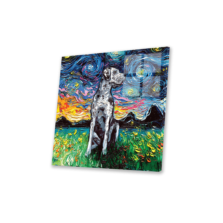 Red Barrel Studio® Merle grand danois nuit sur plastique / acrylique ...