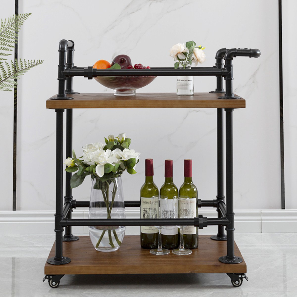 Williston Forge Industrial Style Bar Carts,Serving Cart For Home, Bar ...