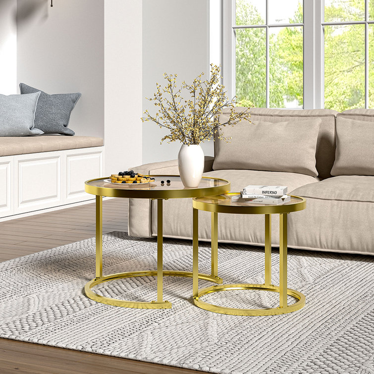 Fairmont Park Henrickson Glass Top Nest Of Tables & Reviews | Wayfair.co.uk
