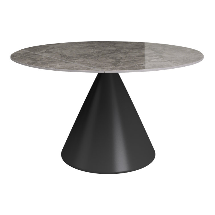 Ivy Bronx Avaeyah 135cm Round Ceramic Swivel Extending Dining Table ...