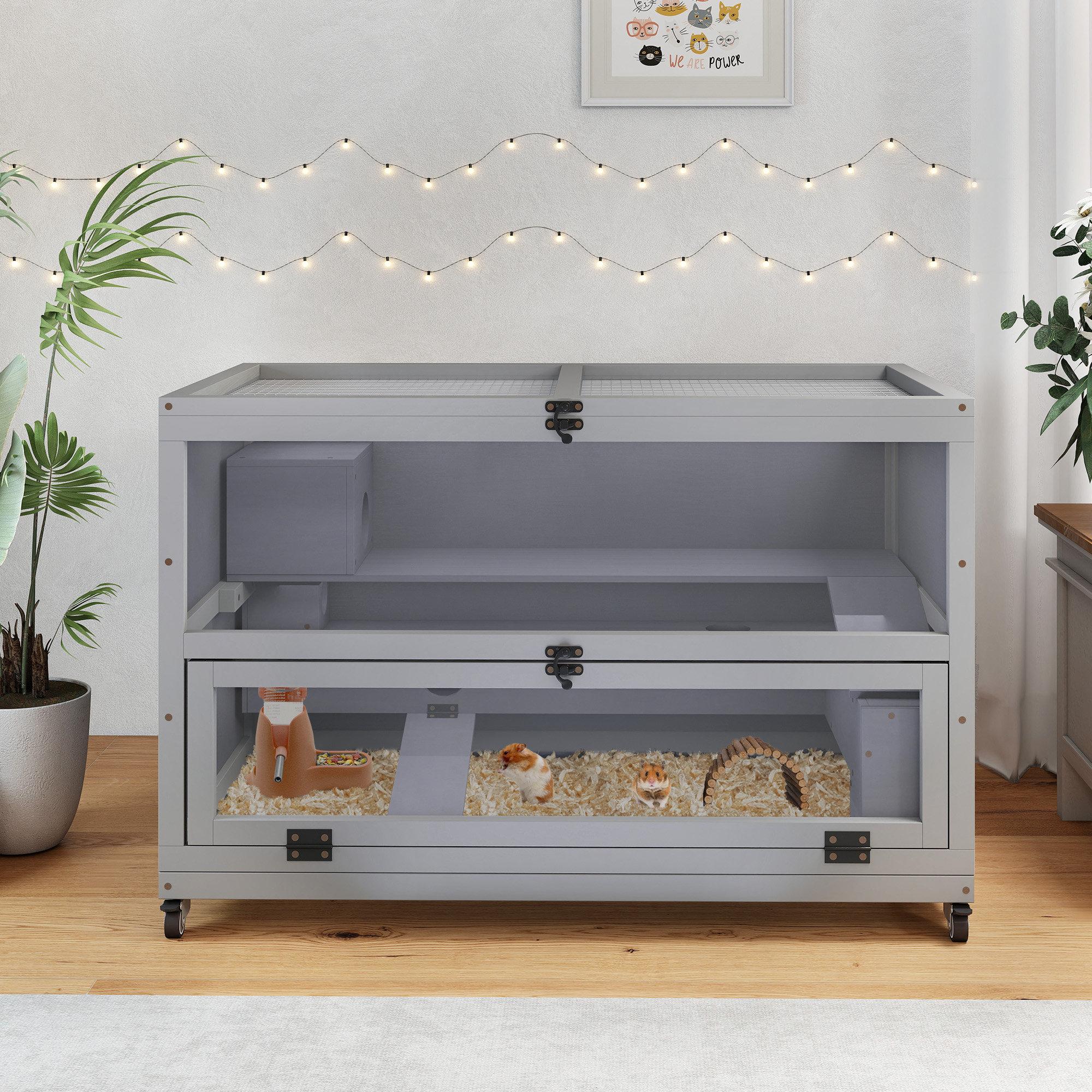 Tucker Murphy Pet™ Hamster Cage With Tunnel, Acrylic Window | Wayfair