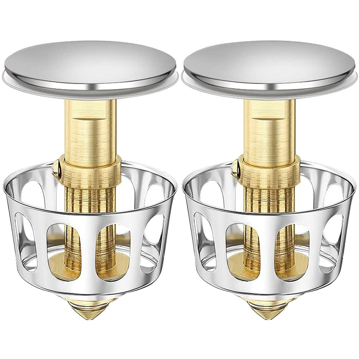 Gustave 2 Pack Pop-Up Sink Drain Strainer Kitchen Sink Stopper | Wayfair