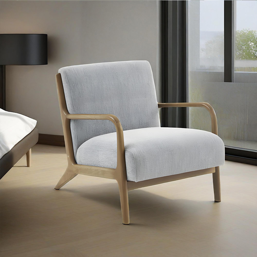 Corrigan Studio® Upholstered Mid Century Modern Lounge Fabric Chairs ...