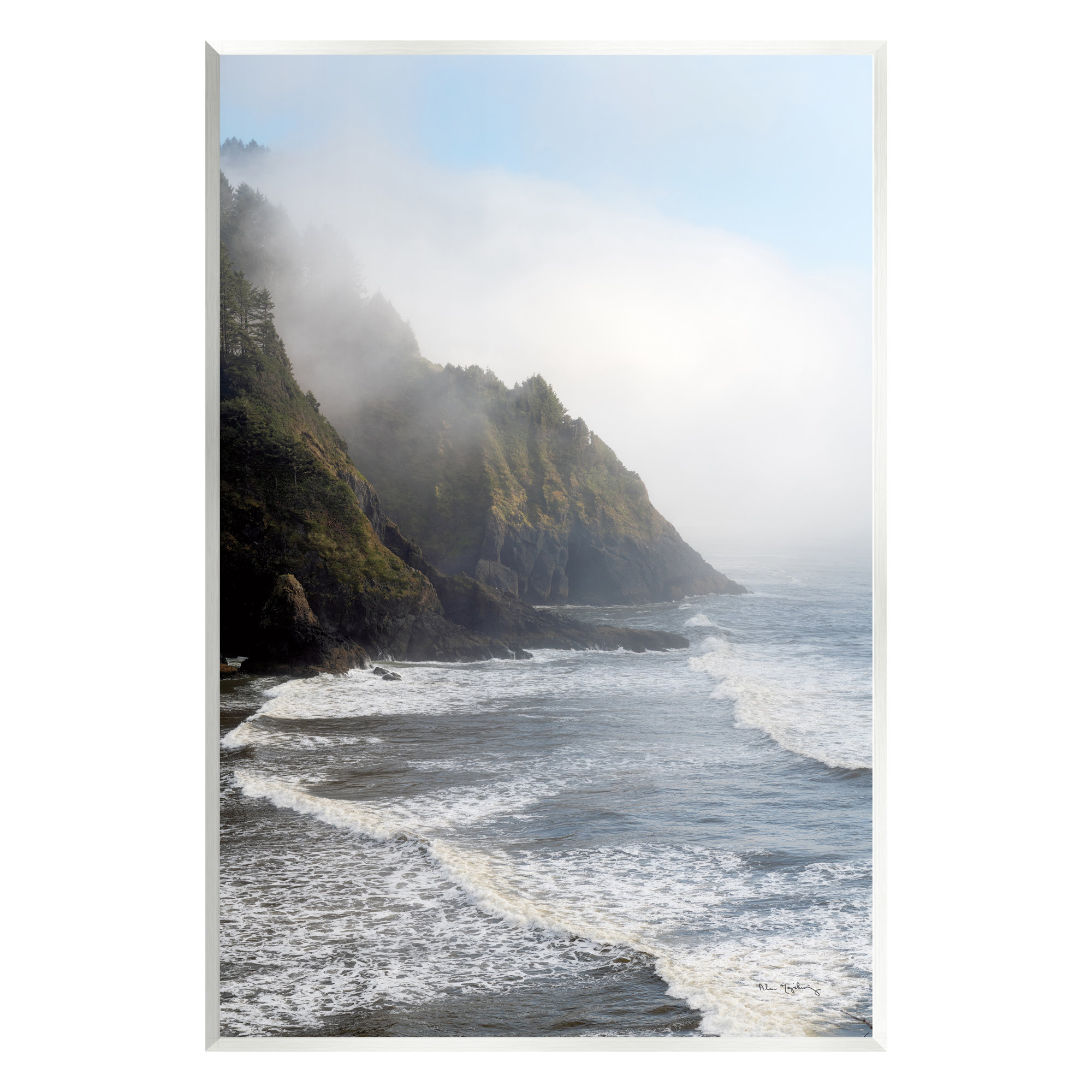 Stupell Industries Cliffside Sea Waves Landscape Canvas Wall Art Design ...