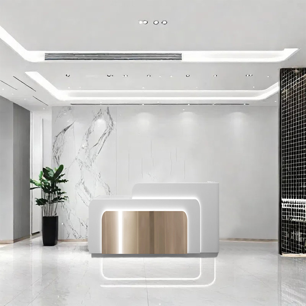 OX Art Reception Desk Rectangular Information Desk, Cashier Counter ...