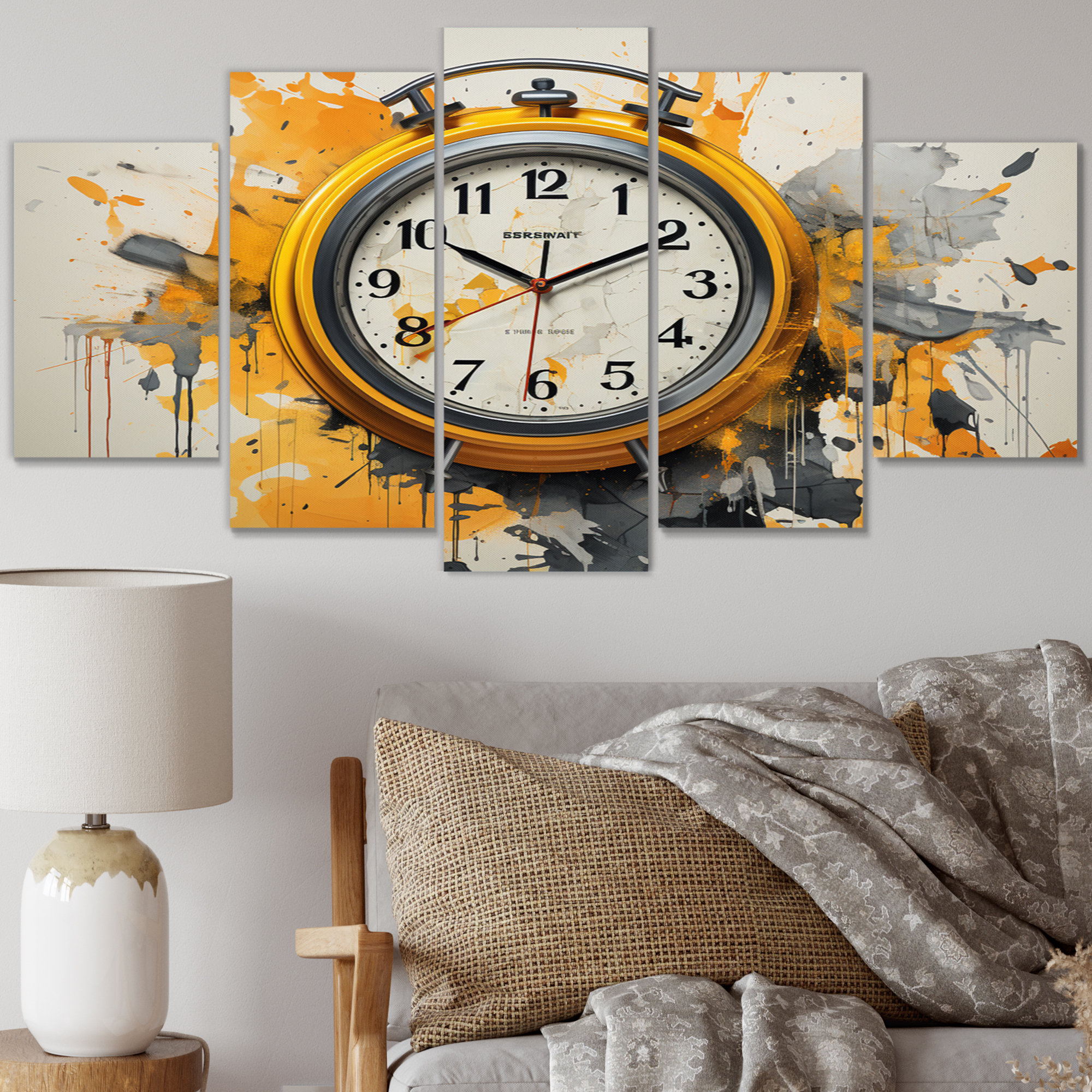 Red Barrel Studio® Clock Minimalist Splendor II - Fashion Metal Wall ...