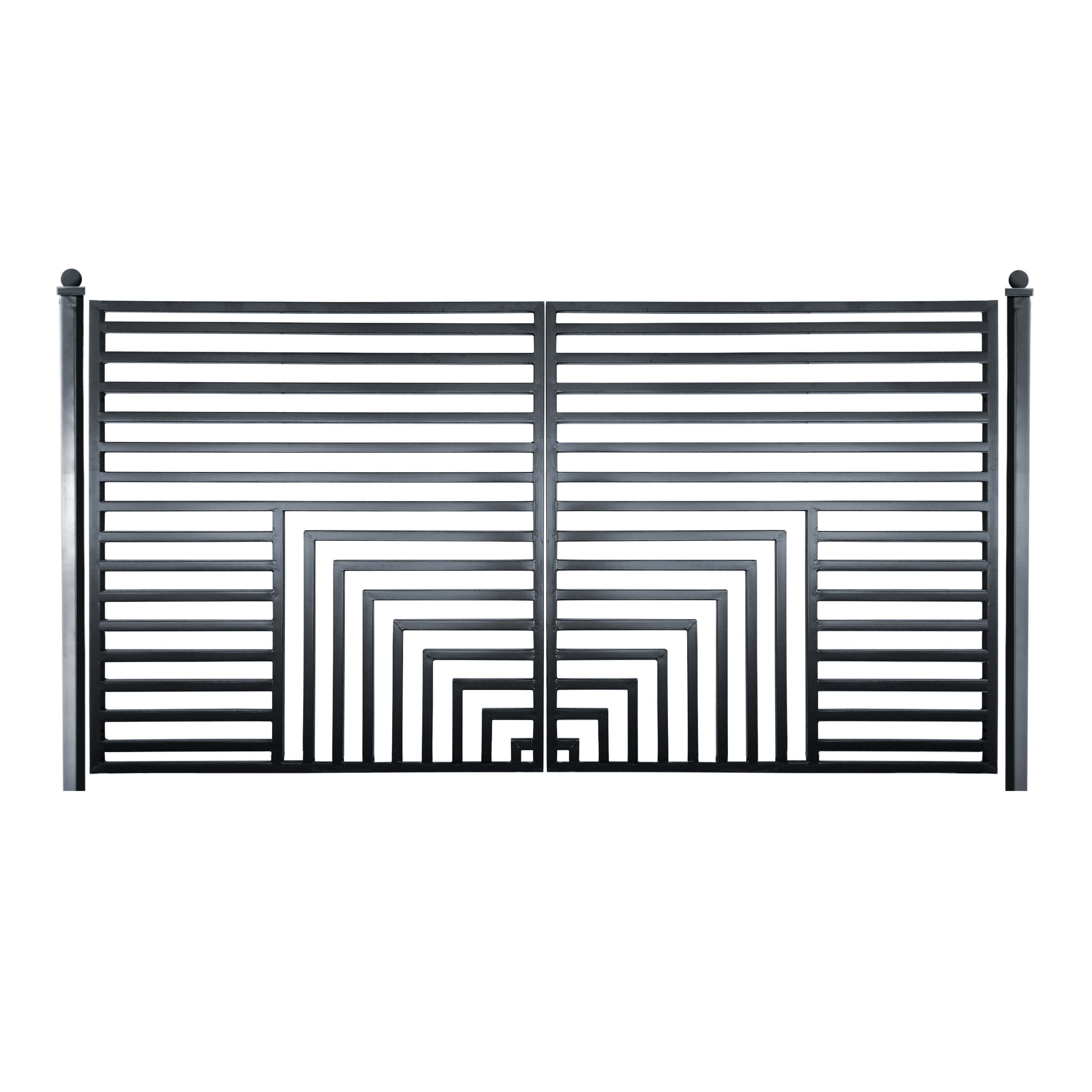 ALEKO Steel Dual Swing Driveway Gate - Florence Style | Wayfair