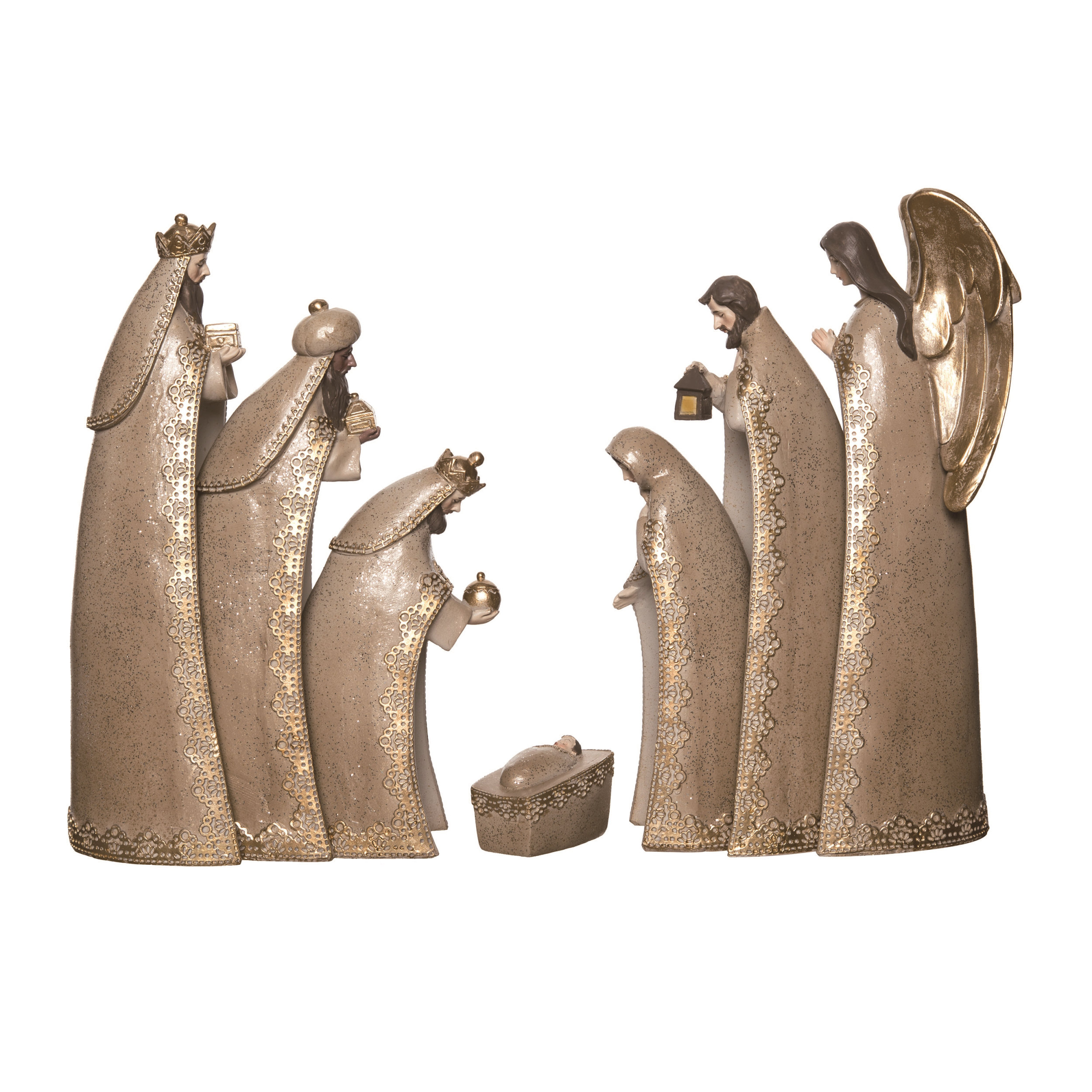 The Holiday Aisle® Resin 11 in. Bronze Christmas Elegantly Minimal ...