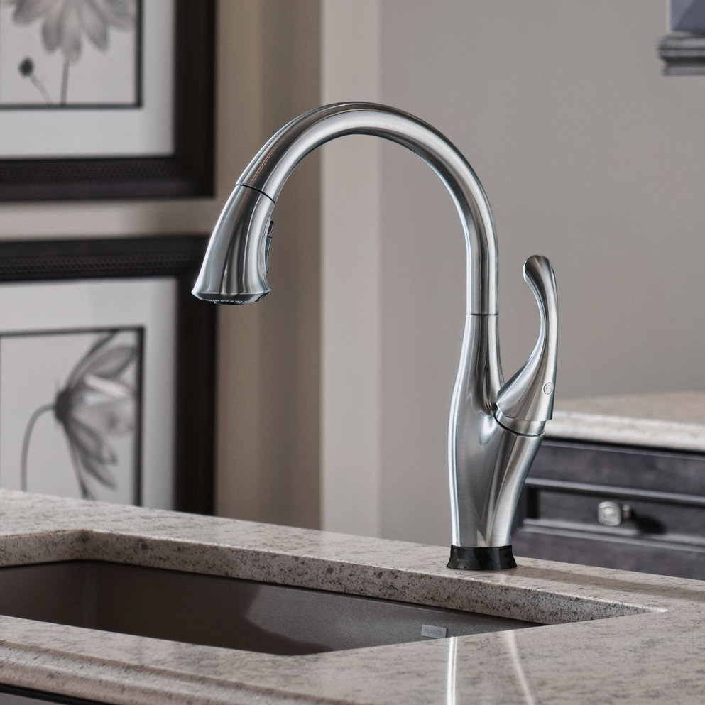Delta Addison Pull Down Sprayer Touch Kitchen Sink Faucet, Touch ...