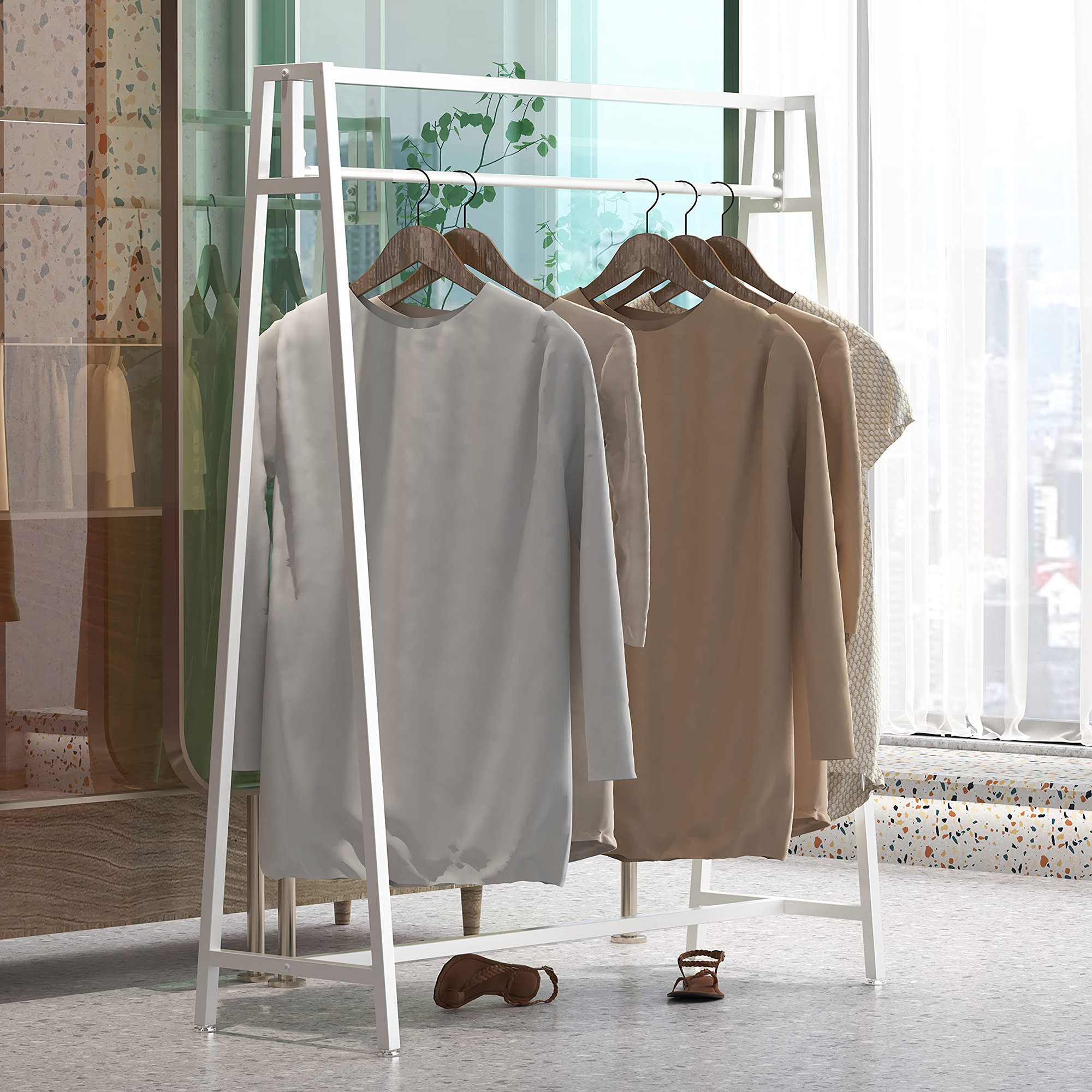 BINNBOX 47.2'' Metal Clothes Rack | Wayfair