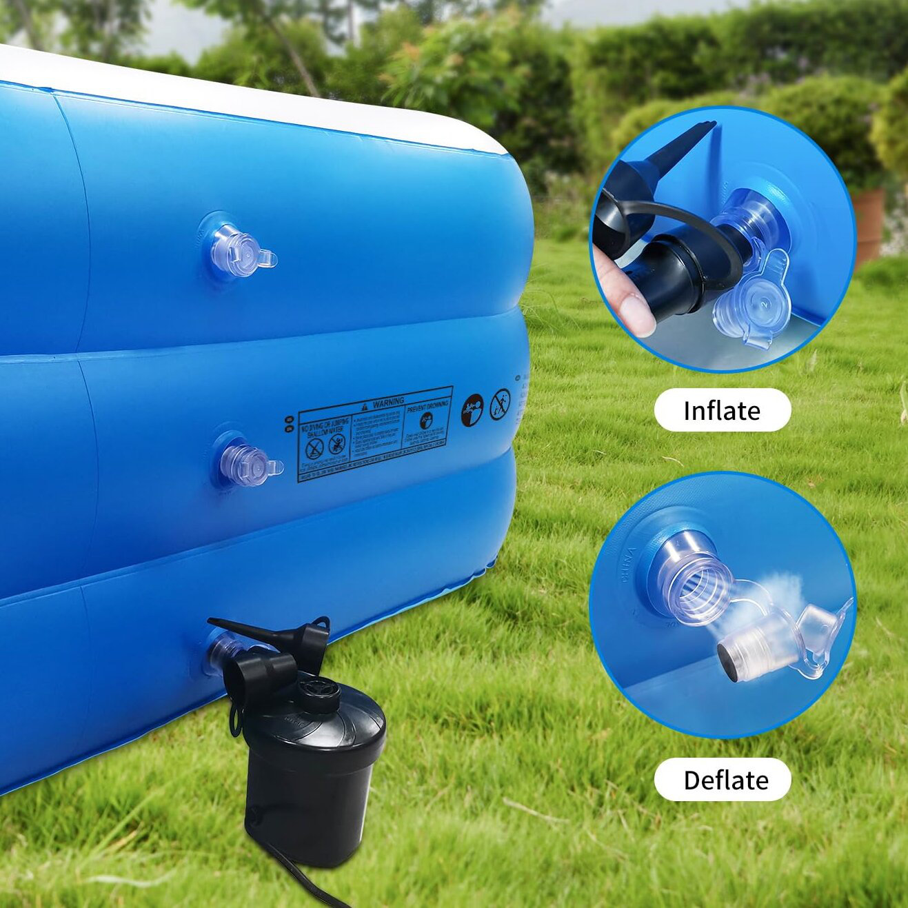 OLHAV 150" X 71" X 22" Family Full-Sized Blow Up Pools | Wayfair