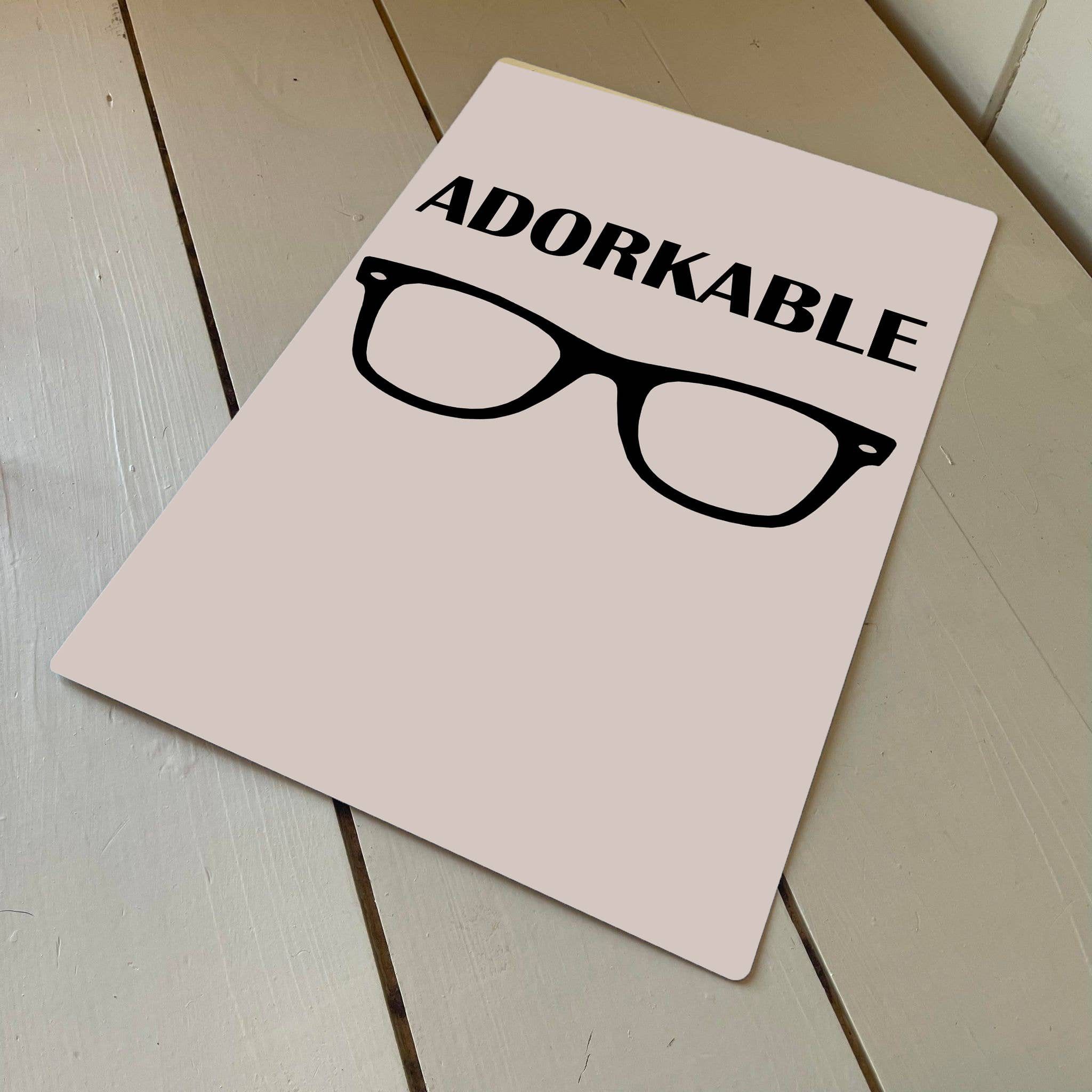 East Urban Home Adorkable Geek Glasses - Metal Typography Wall Sign | Wayfair.co.uk