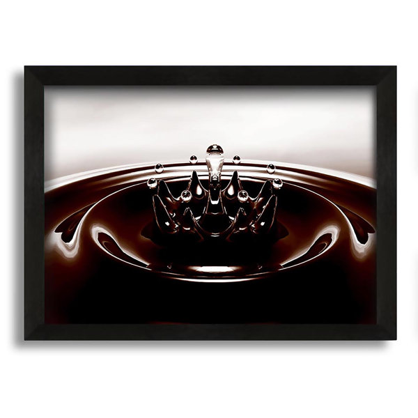 Brayden Studio Diamond Splash Chocolate - Single Picture Frame Print on ...