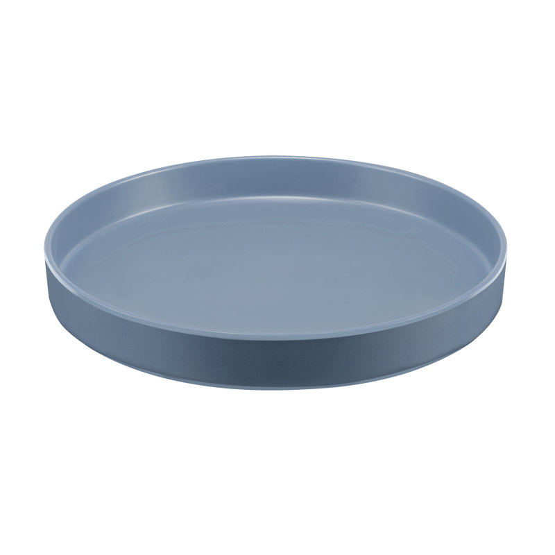 Cal-Mil Hudson - Stone Blue 12" Raised Rim Melamine Plate | Wayfair