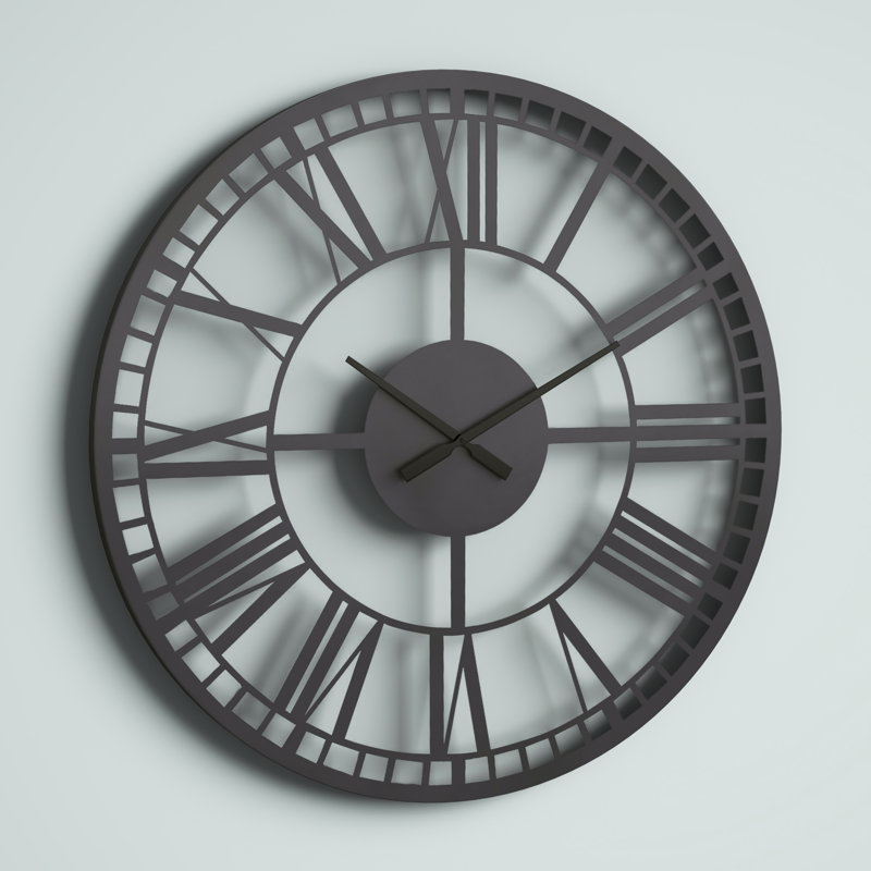 Steelside™ Oversized Dexter 28" Wall Clock & Reviews | Wayfair