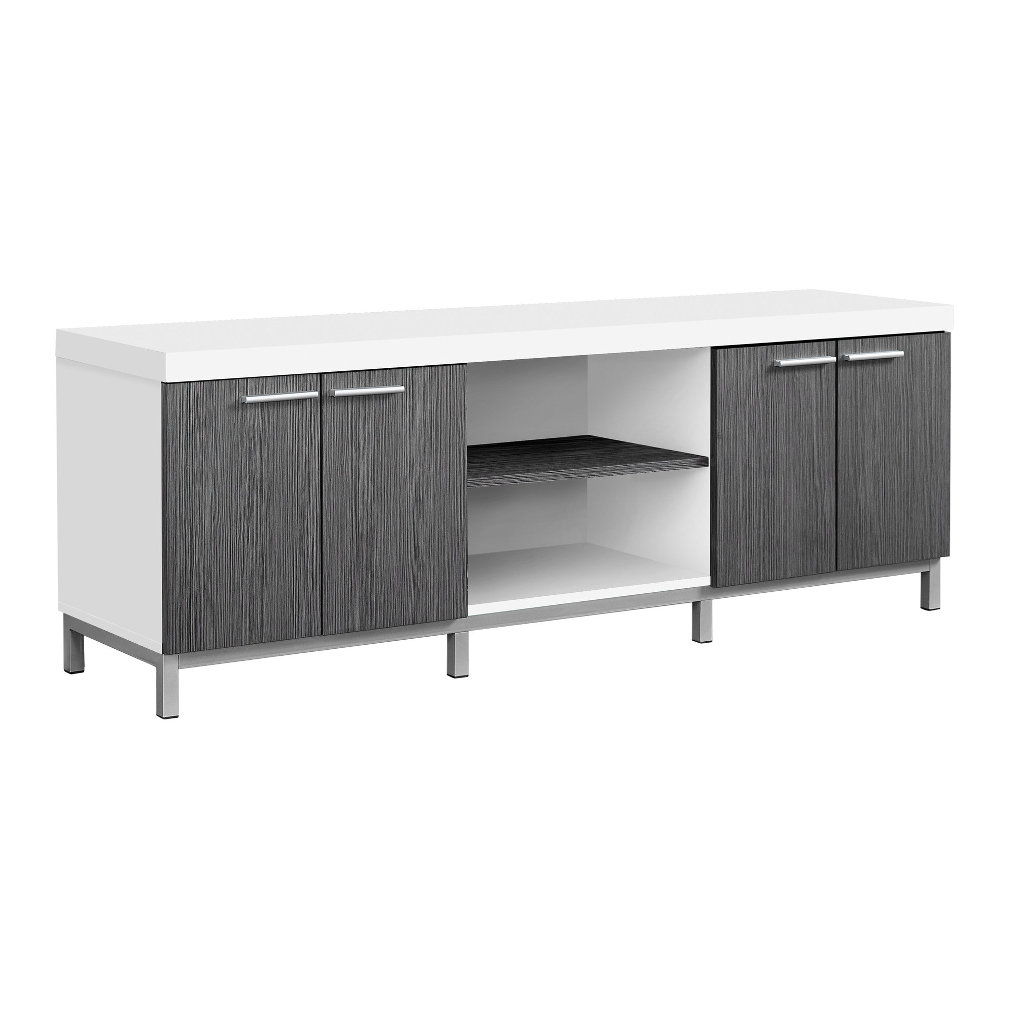 Wrought Studio Modern Two-Tone Media Console with Cabinet - Wayfair Canada