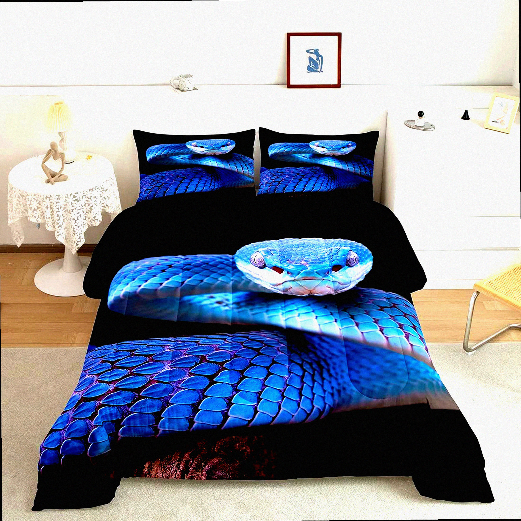 East Urban Home 3D Serpent Scales Comforter Set - Modern Reptile Print ...