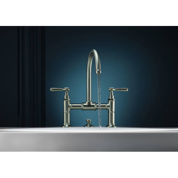 AXOR Montreux Widespread Bathroom Sink Faucet 220 with Cross Handles ...