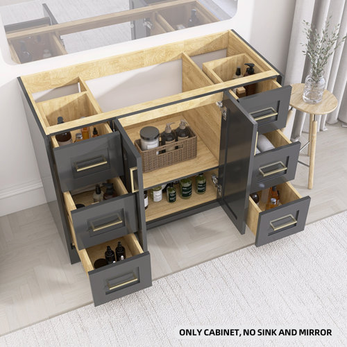 Ogonbrick Bathroom Vanity Base 48'' Single Bathroom Vanity Base Only ...