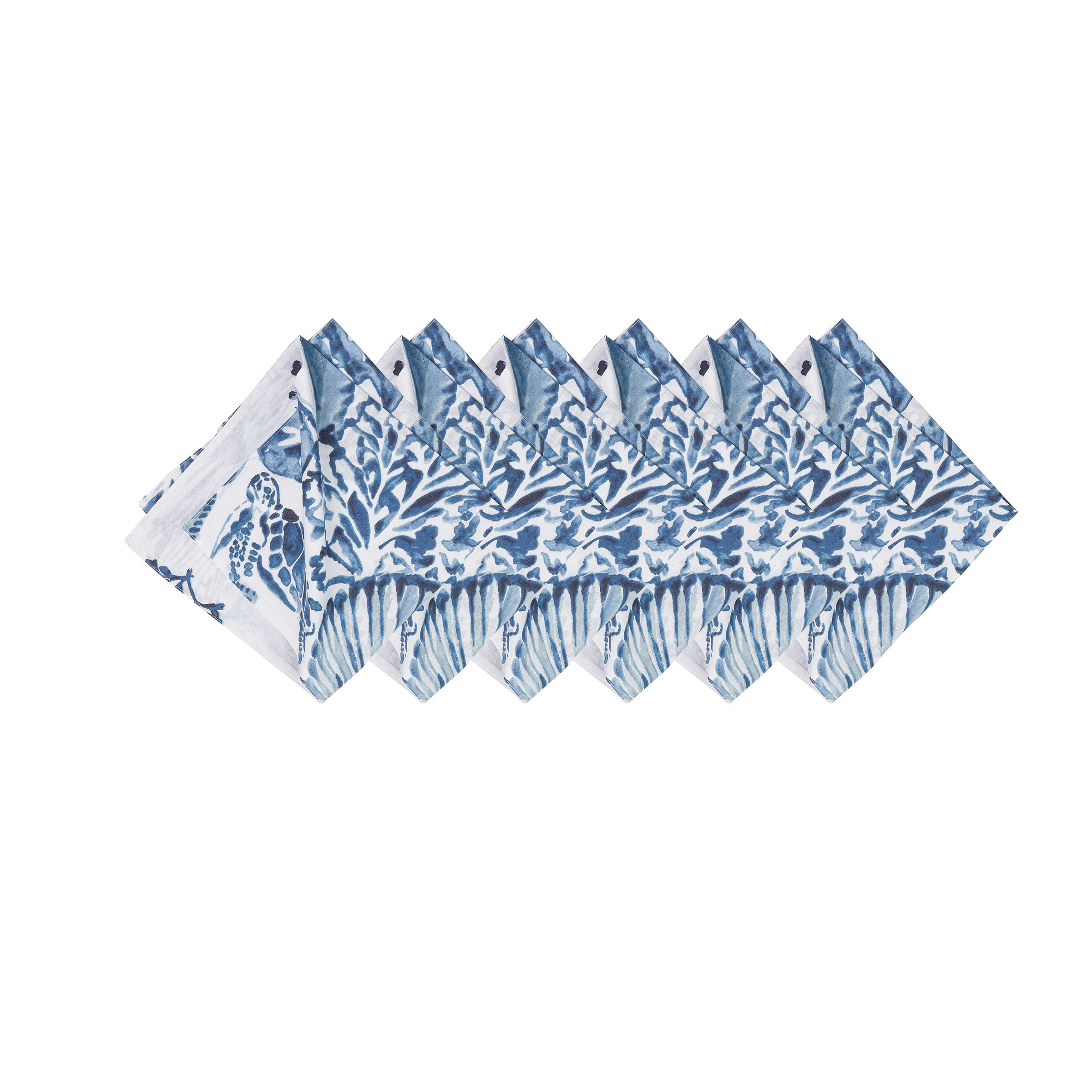 C&F Home Blue Coast Shells Cotton Napkin | Wayfair