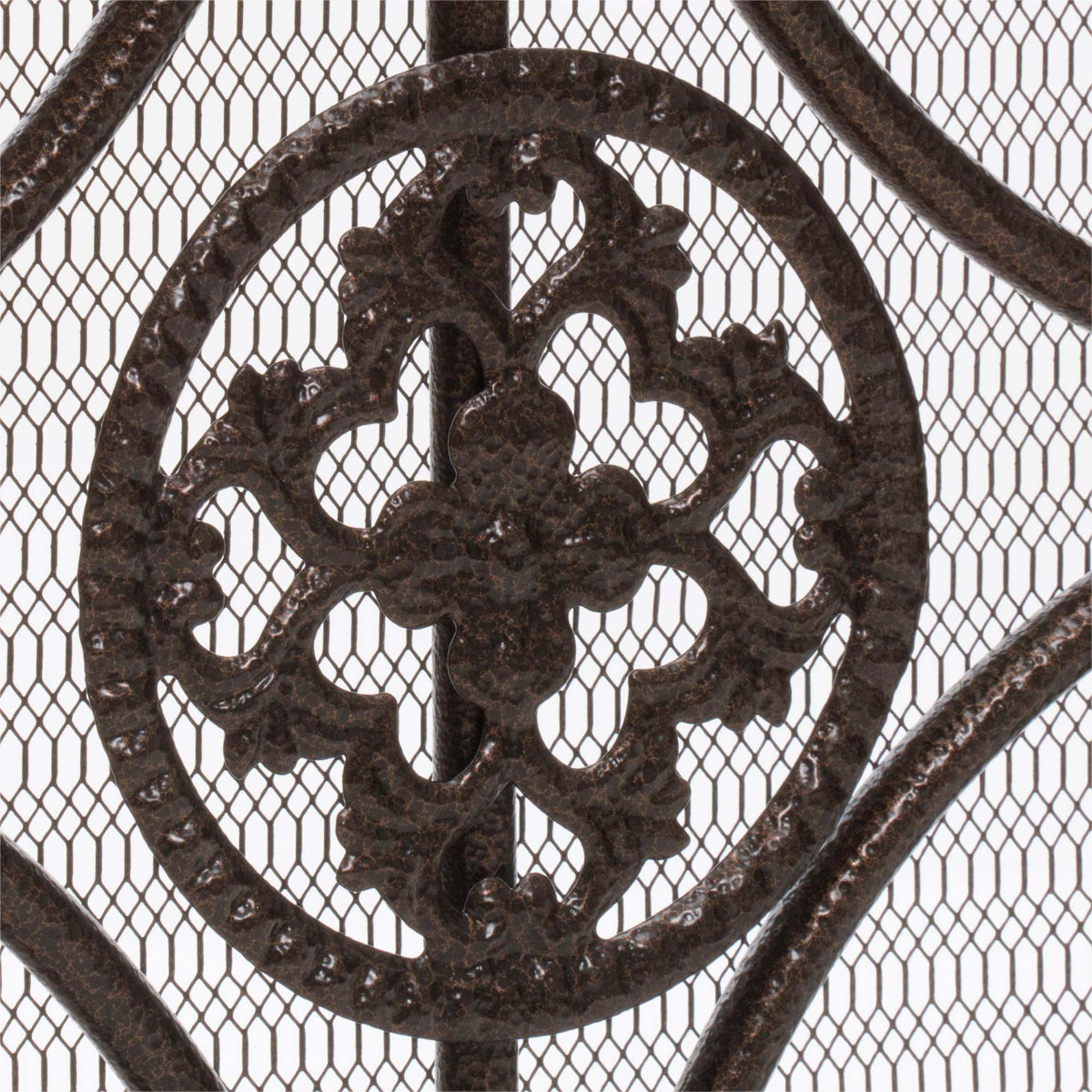 Winston Porter Demeta Single Panel Iron Fireplace Screen, Metal Frame ...