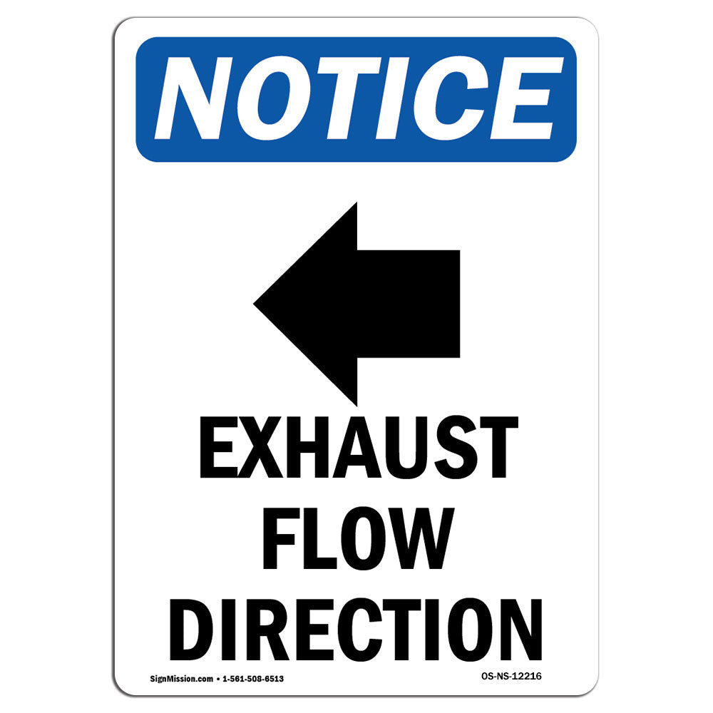 SignMission Notice - Exhaust Flow Direction Sign with Symbol | Wayfair