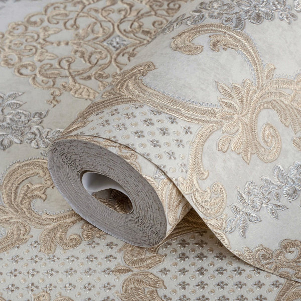 Bloomsbury Market Andrien Damask Roll | Wayfair
