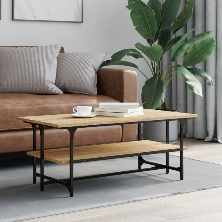Borough Wharf Elem Trestle Coffee Table with Storage | Wayfair.co.uk