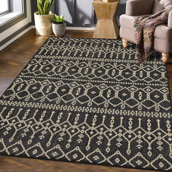 Dakota Fields Daquarius Area Rug with Non-Slip Backing | Wayfair