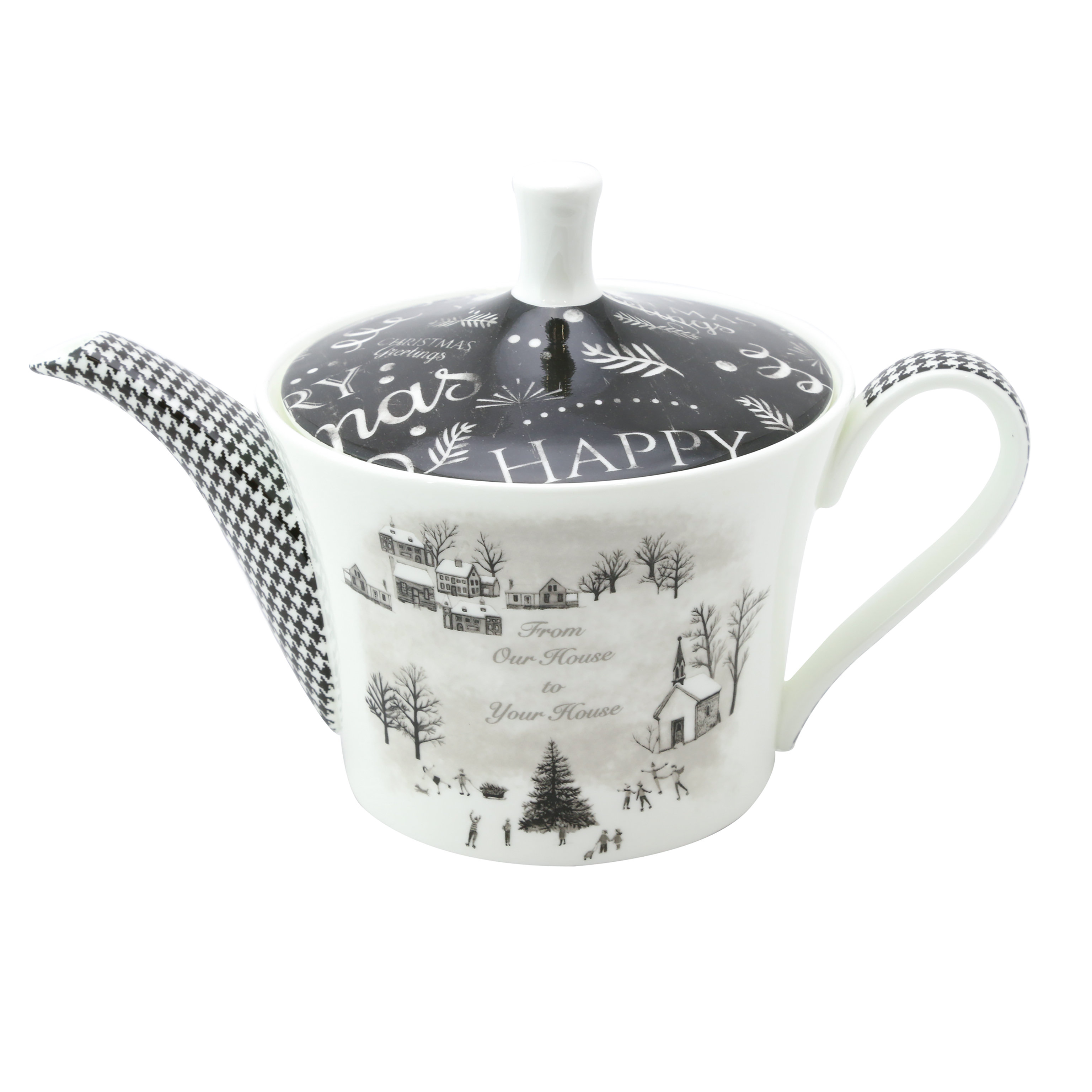 Grace's Tea Ware Scandinavian Wonderland Winter Village 16 -oz. Bone ...