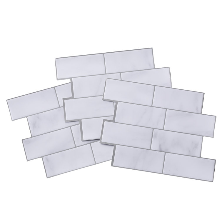 TackTile Tack Tile Peel & Stick Vinyl Backsplash Subway & Reviews | Wayfair
