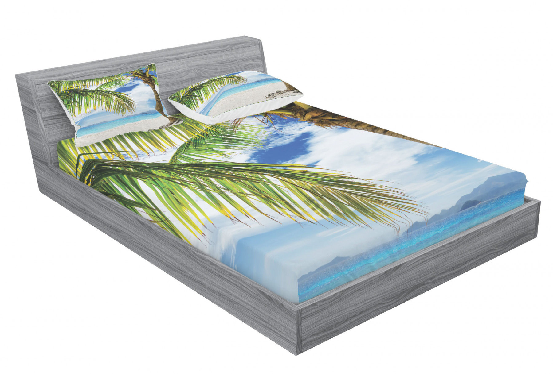 Ambesonne Lonely Palm Tree Sheet Set | Wayfair